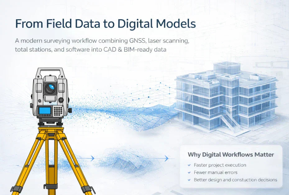 Digital Surveying Workflow | Field to CAD/BIM Complete Guide ...